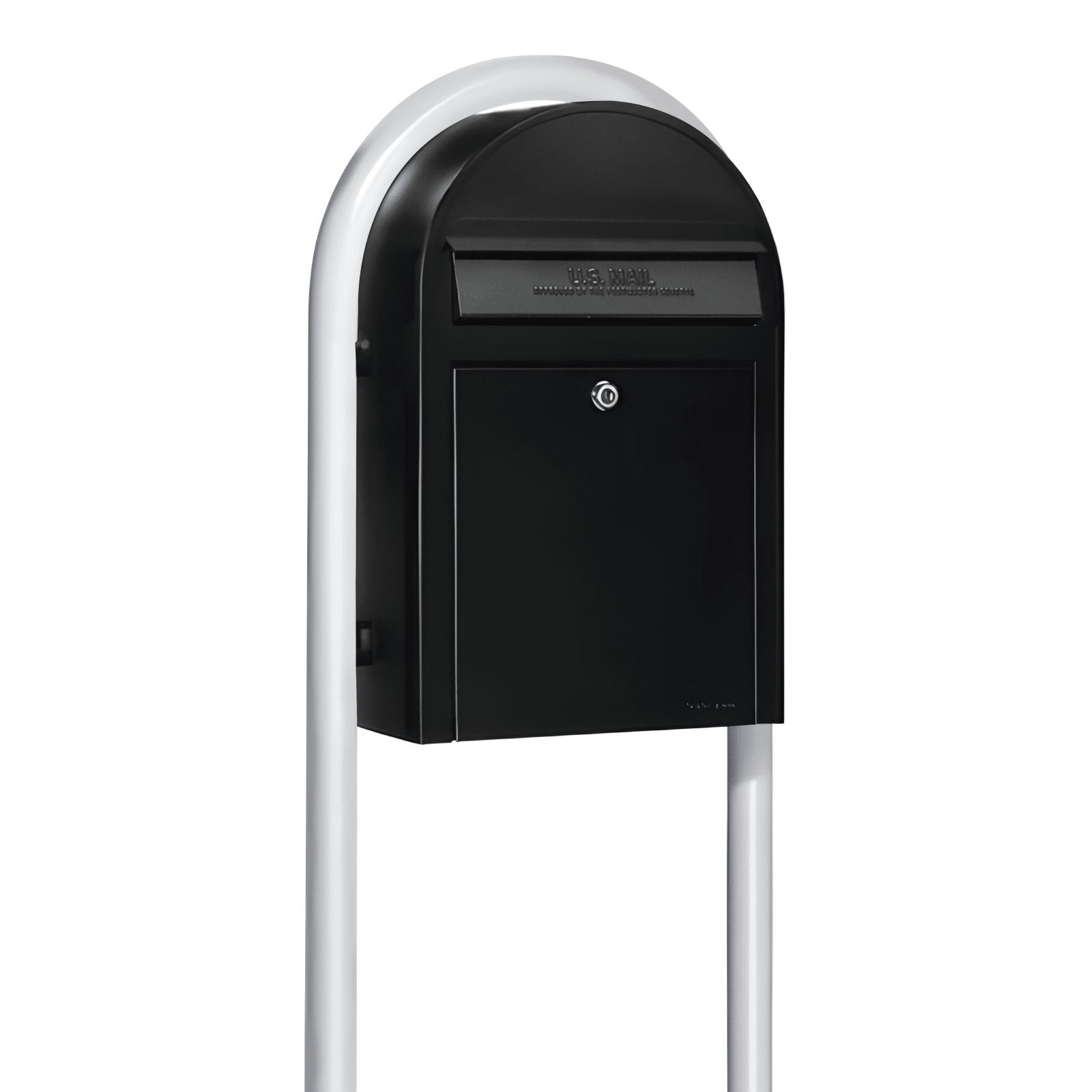 Bobi Classic Front Black Mailbox & White Post – USPS Approved – Bobi ...